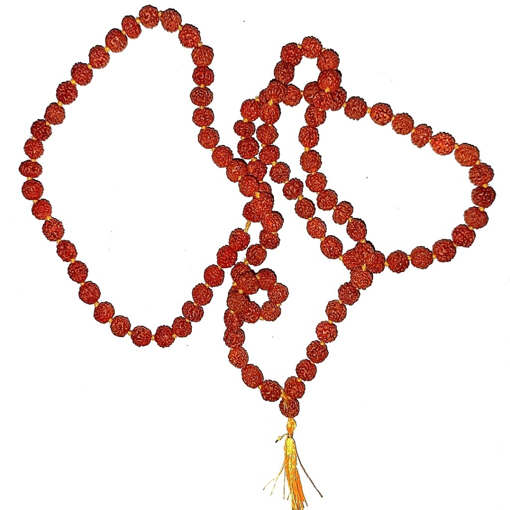 Certified Rudraksha Mala Original (108 Beads) for Pooja and Wearing for ...